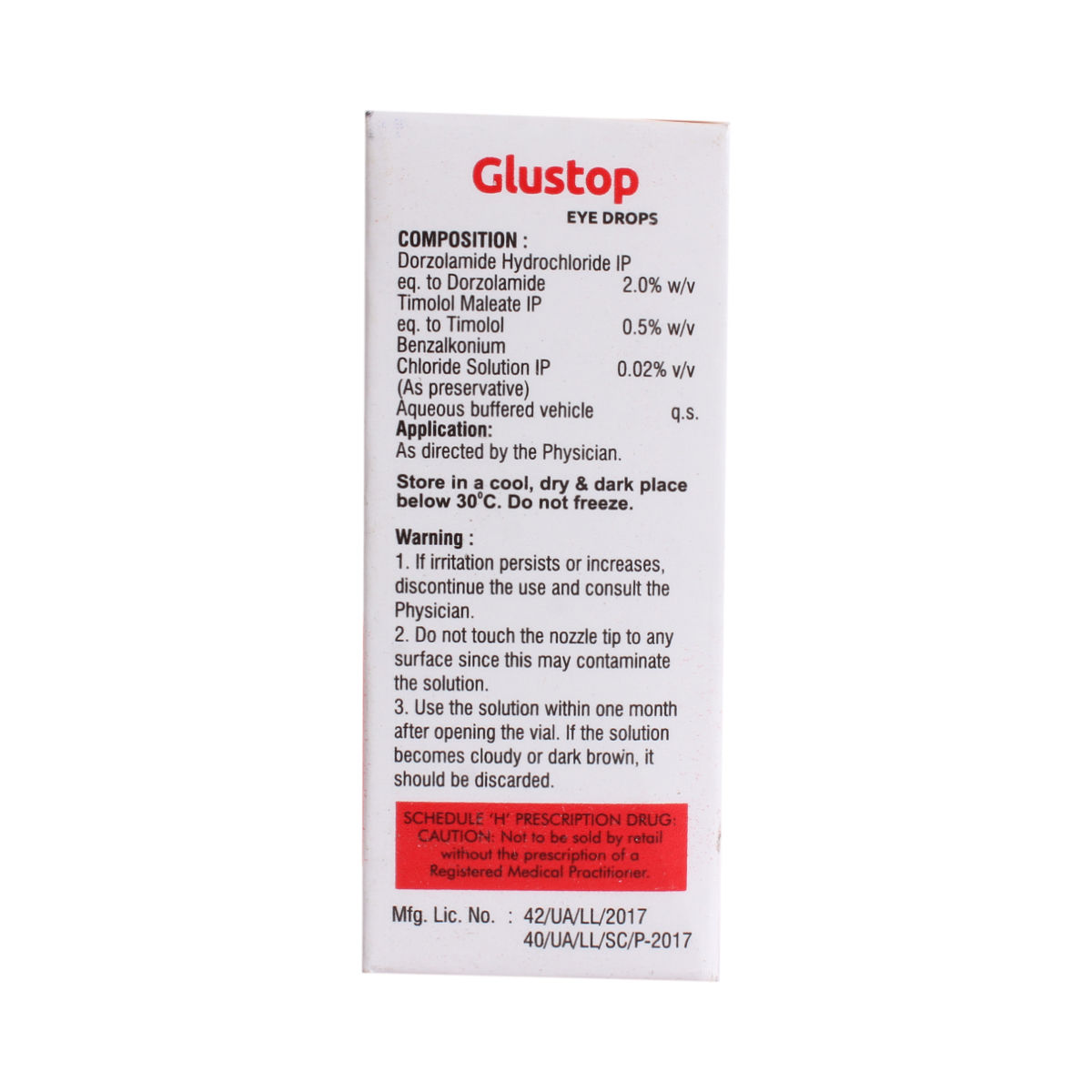 GLUSTOP EYE DROPS Price, Uses, Side Effects, Composition - Apollo Pharmacy