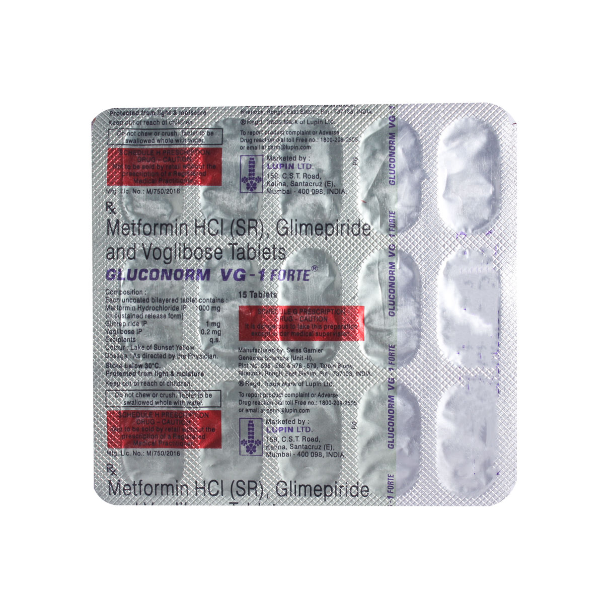 Gluconorm VG-1 Forte Tablet | Uses, Side Effects, Price | Apollo Pharmacy