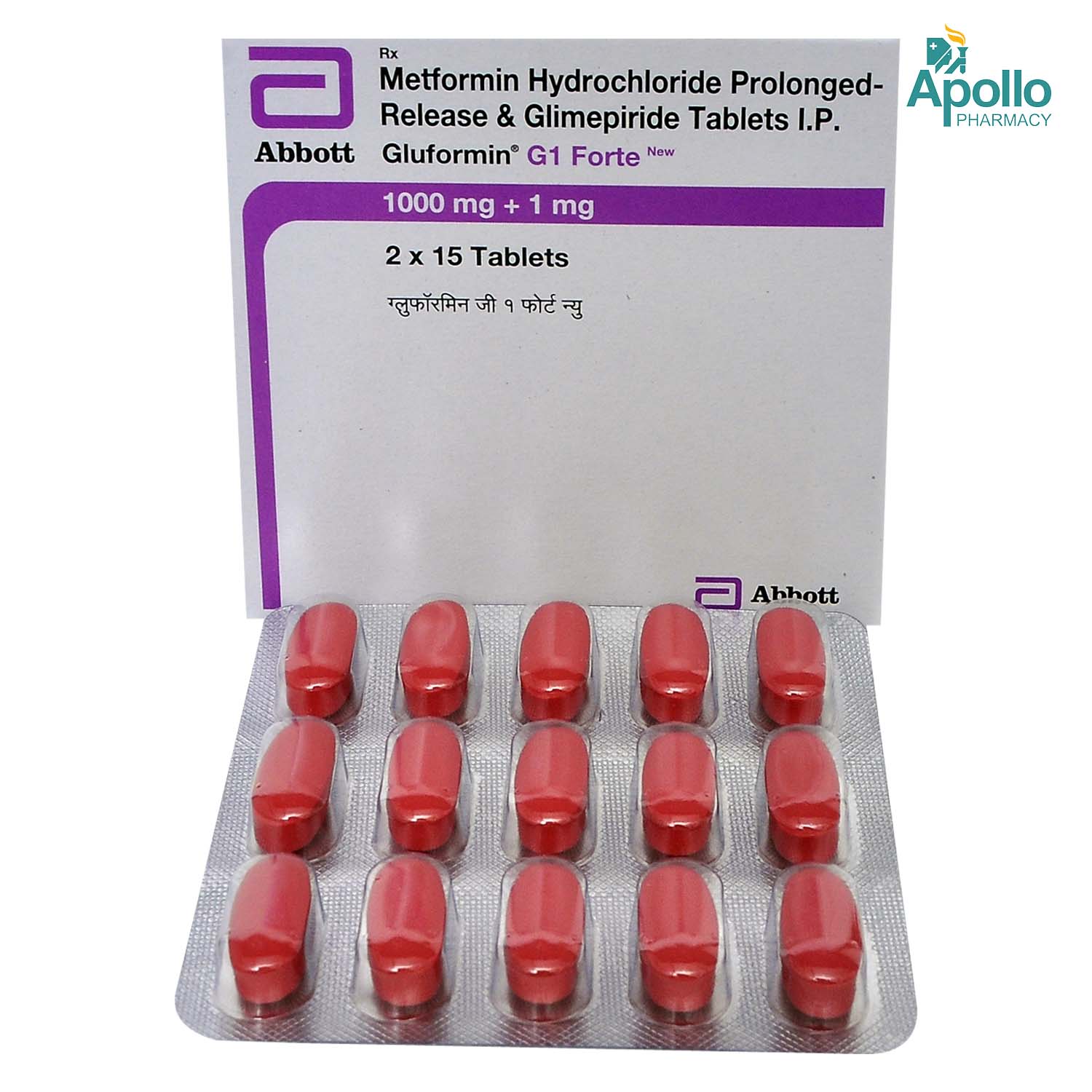 Gluformin G 1 Forte New Tablet | Uses, Side Effects, Price | Apollo ...