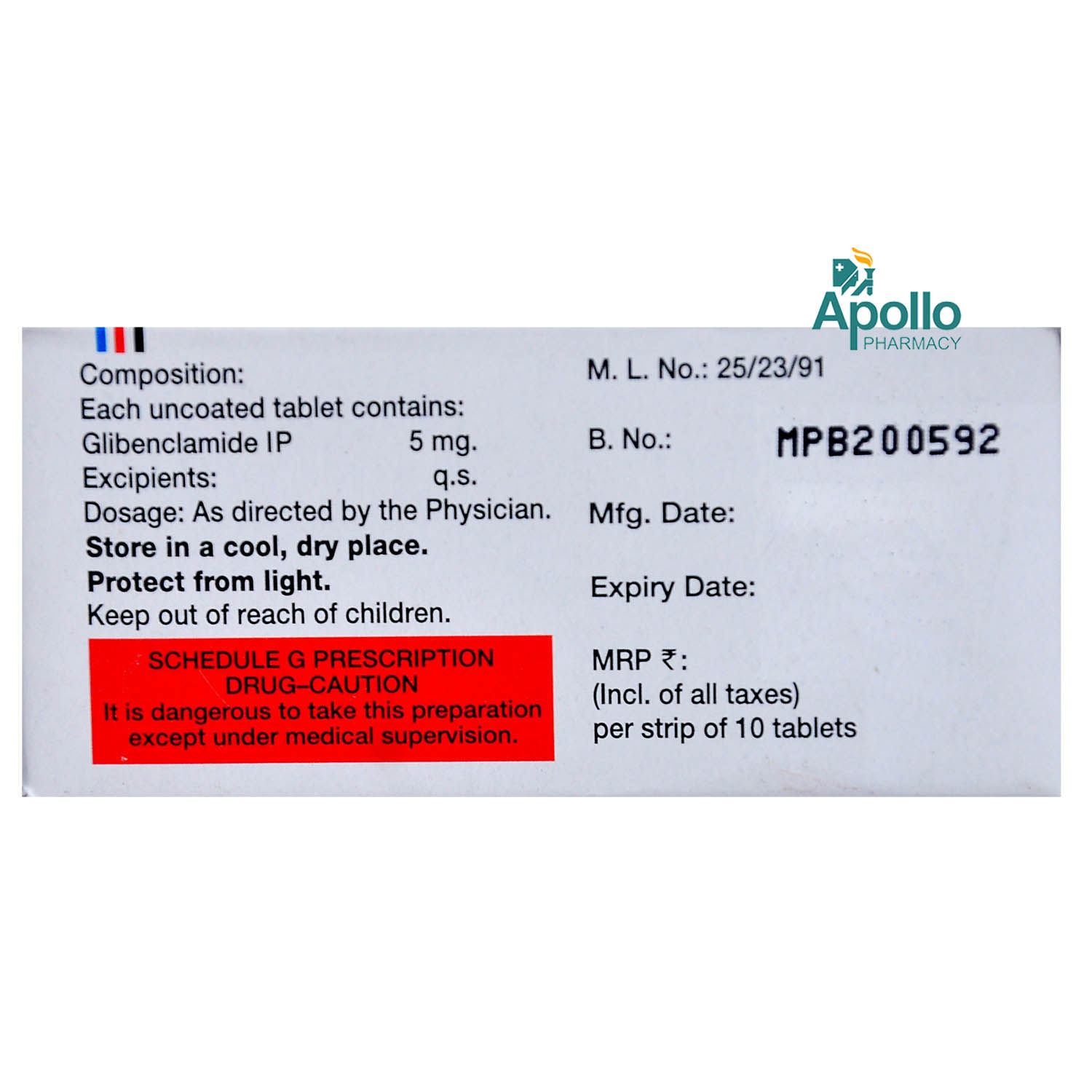 Glybovin 5 Tablet 10's Price, Uses, Side Effects, Composition - Apollo ...