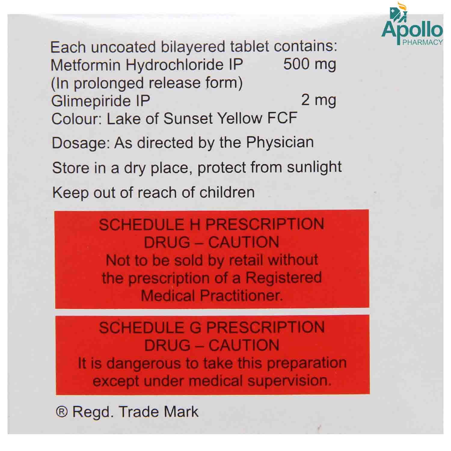 Glyree-M2 Tablet 10's Price, Uses, Side Effects, Composition - Apollo ...