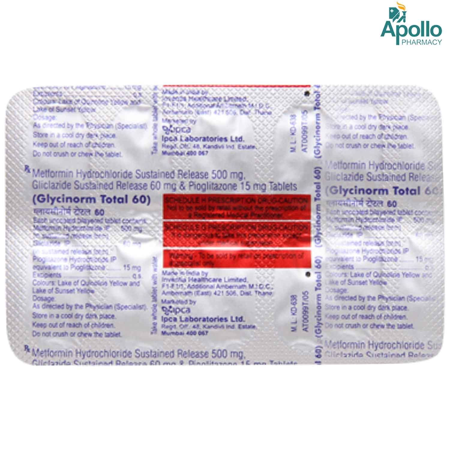 Glycinorm Total 60 Tablet 10's Price, Uses, Side Effects, Composition ...