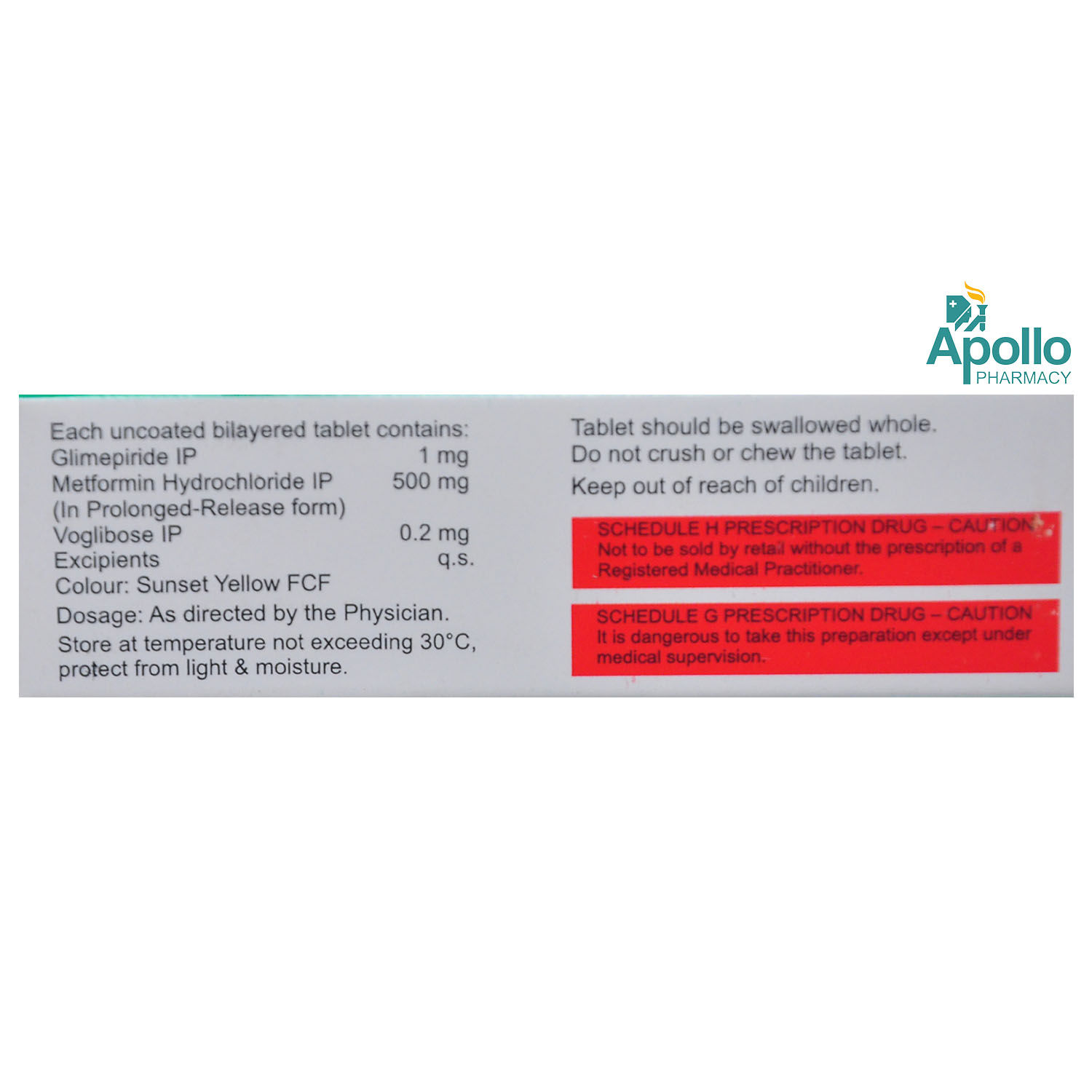 Glyree MV1 Tablet 10's Price, Uses, Side Effects, Composition - Apollo ...