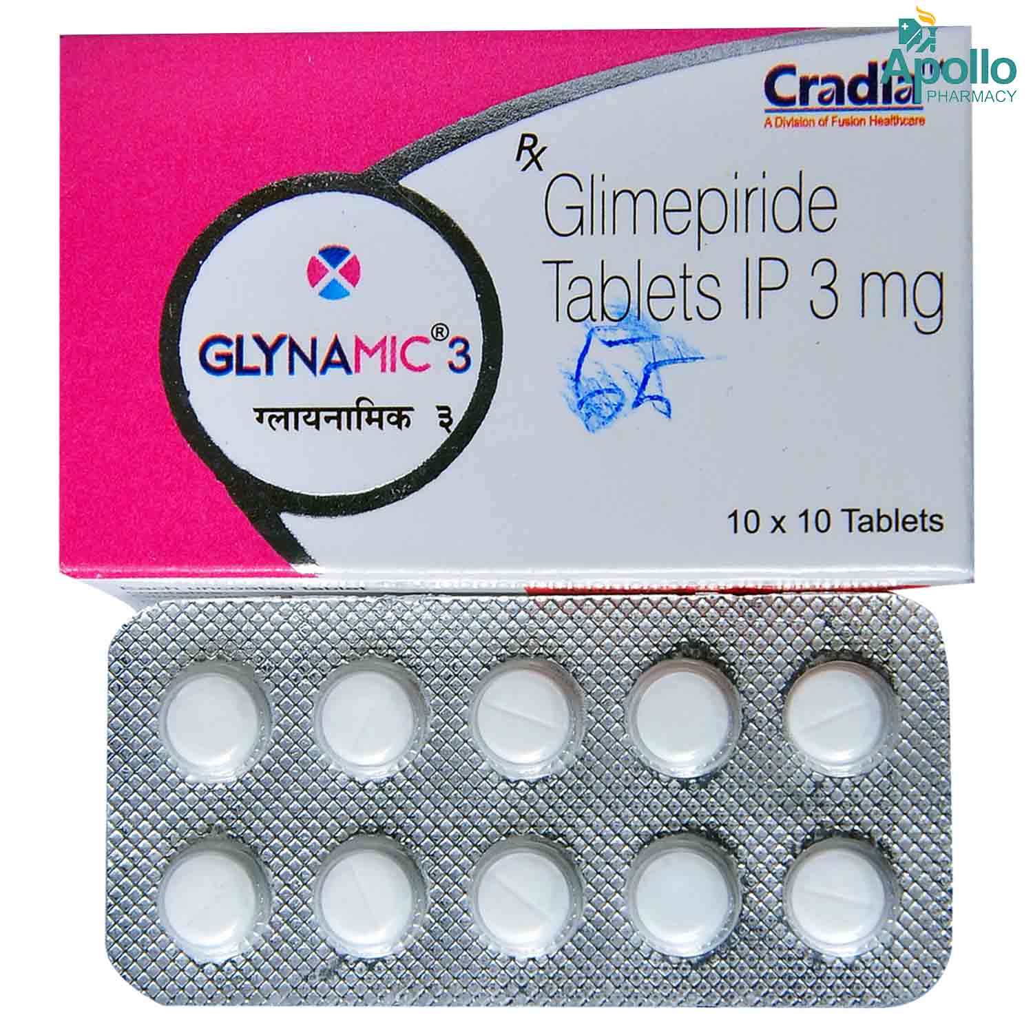 Glynamic 3 mg Tablet | Uses, Side Effects, Price | Apollo Pharmacy