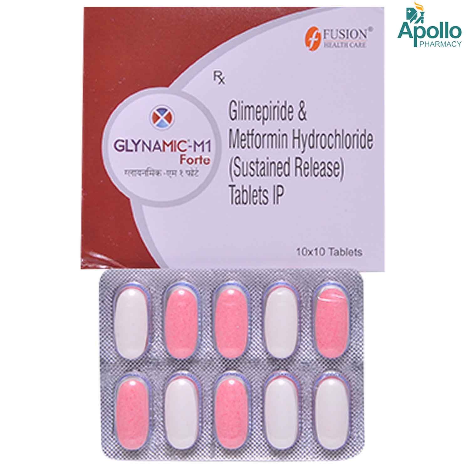 GLYNAMIC M1 FORTE TABLET 1 | Uses, Side Effects, Price | Apollo Pharmacy