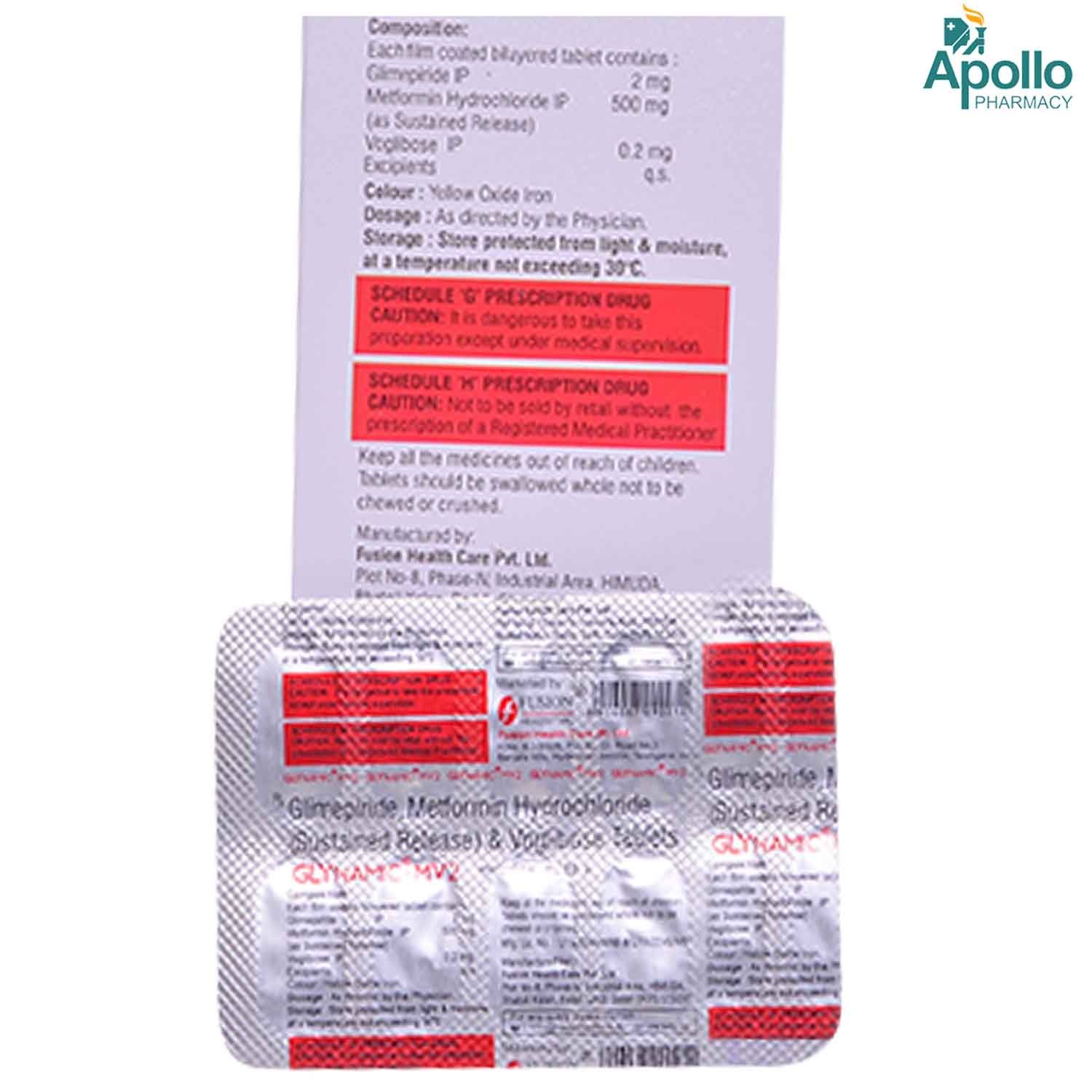 Glynamic-MV2 Tablet 10's Price, Uses, Side Effects, Composition ...
