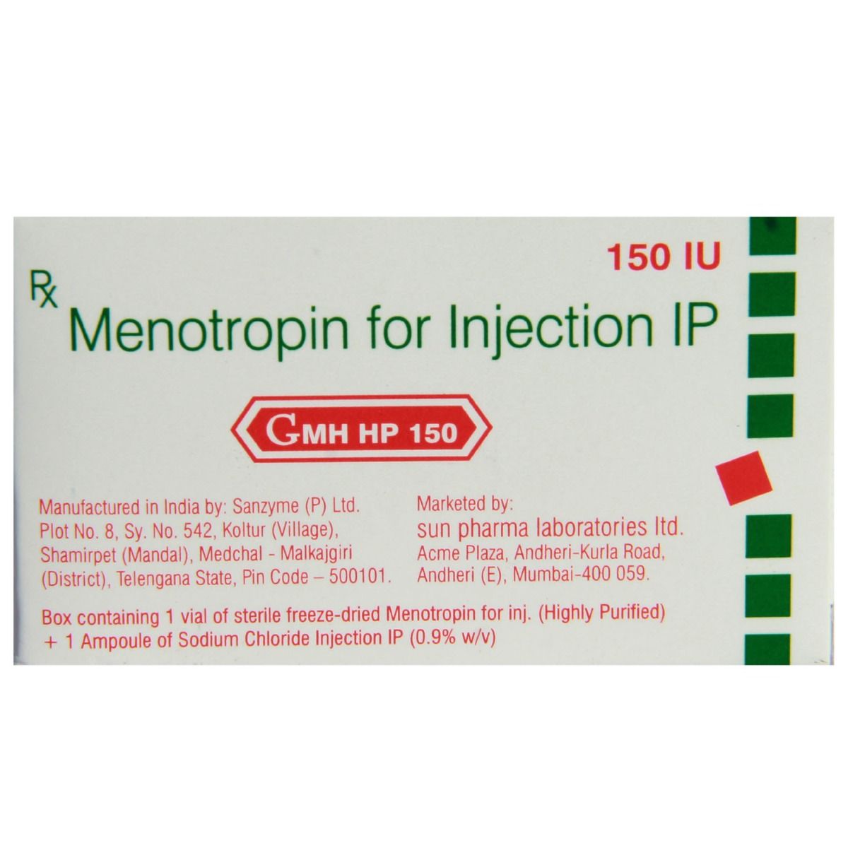 GMH HP 150IU Injection 1's Price, Uses, Side Effects, Composition ...