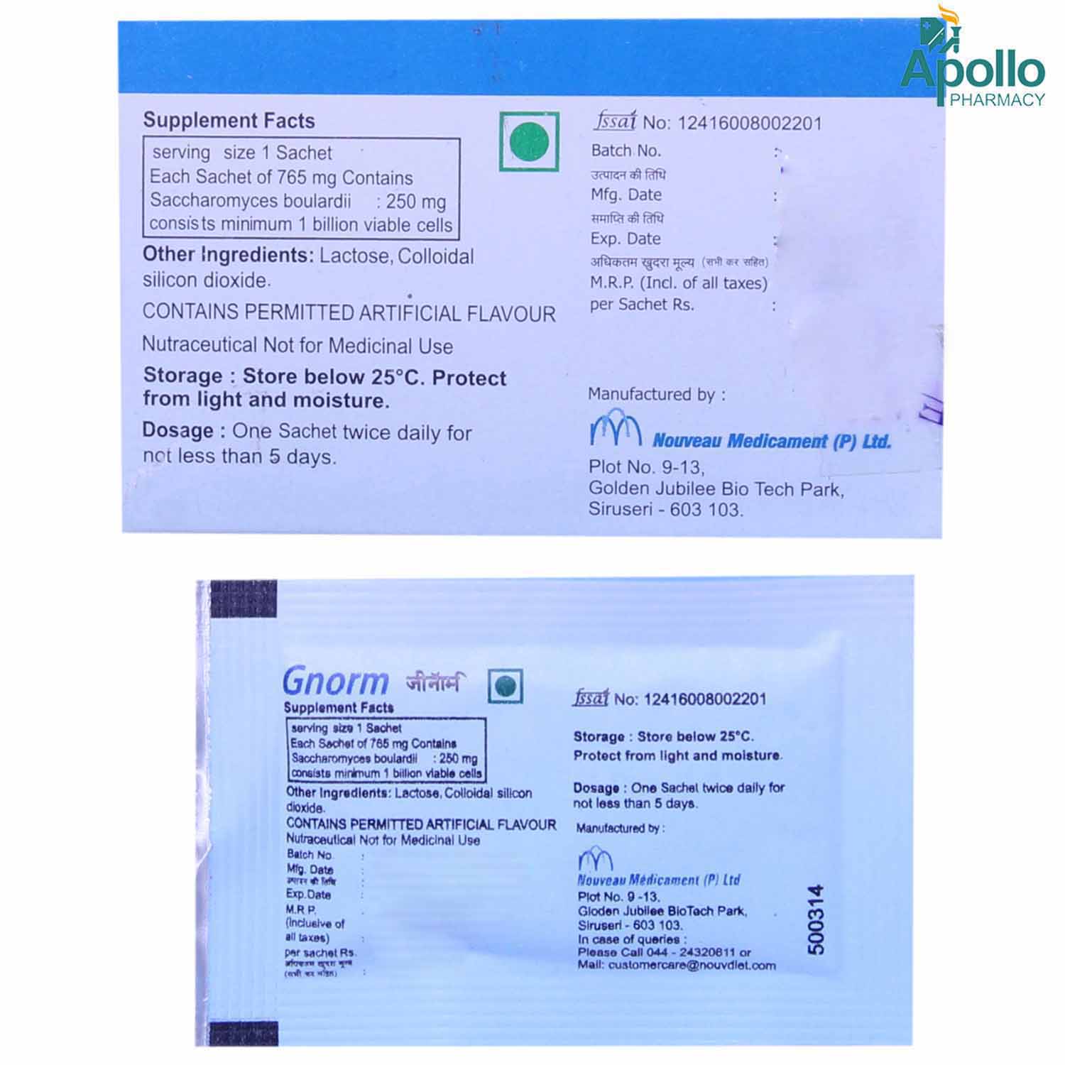 Gnorm Sachet Price, Uses, Side Effects, Composition - Apollo Pharmacy
