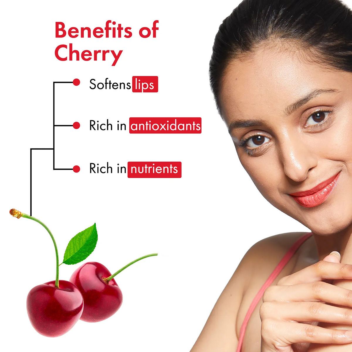 Good Vibes Cherry Moisture Rich Red SPF 15 Lip Balm, 4.2 gm Price, Uses ...