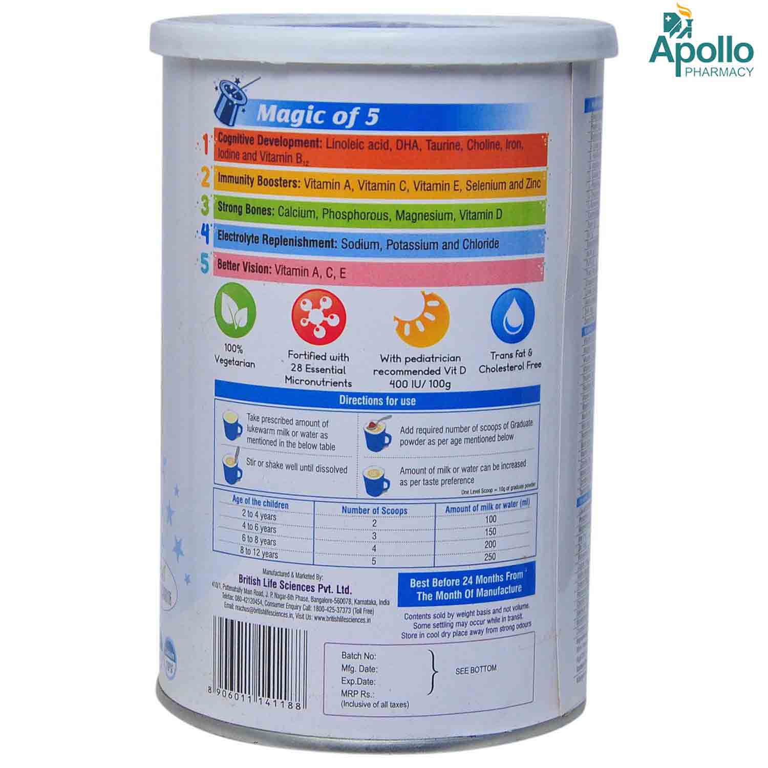 Graduate Vanilla Flavour Powder | Uses, Side Effects, Price | Apollo ...