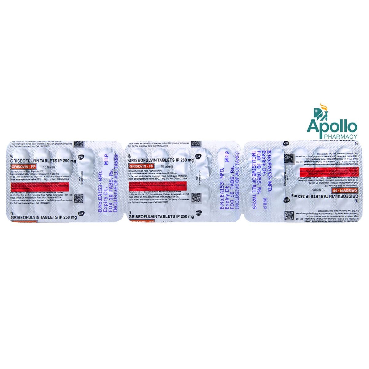Grisovin FP Tablet 10's Price, Uses, Side Effects, Composition - Apollo ...