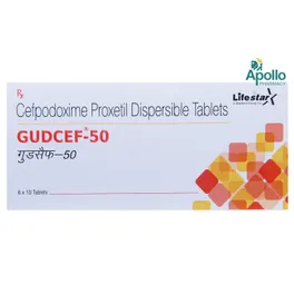 Gudcef 50 mg Tablet | Uses, Side Effects, Price | Apollo Pharmacy