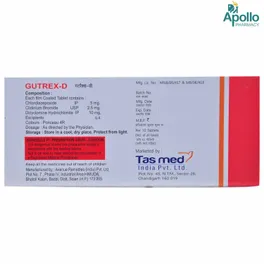 Gutrex D Tablet | Uses, Side Effects, Price | Apollo Pharmacy