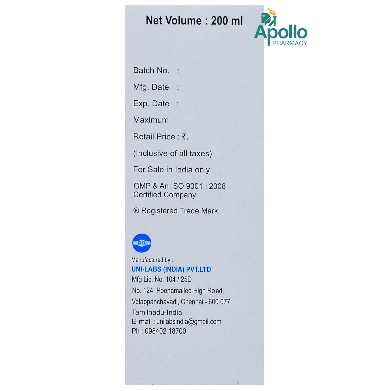 Gynovit Syrup 200Ml Price, Uses, Side Effects, Composition - Apollo ...