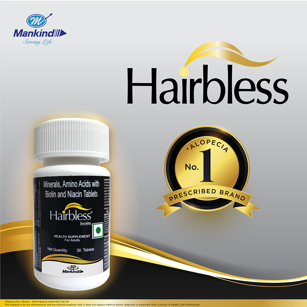 Hairbless Tablet 30's | Uses, Side Effects, Price | Apollo Pharmacy