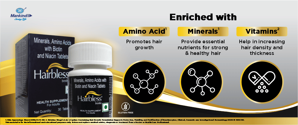 Hairbless Tablet 30's | Uses, Side Effects, Price | Apollo Pharmacy