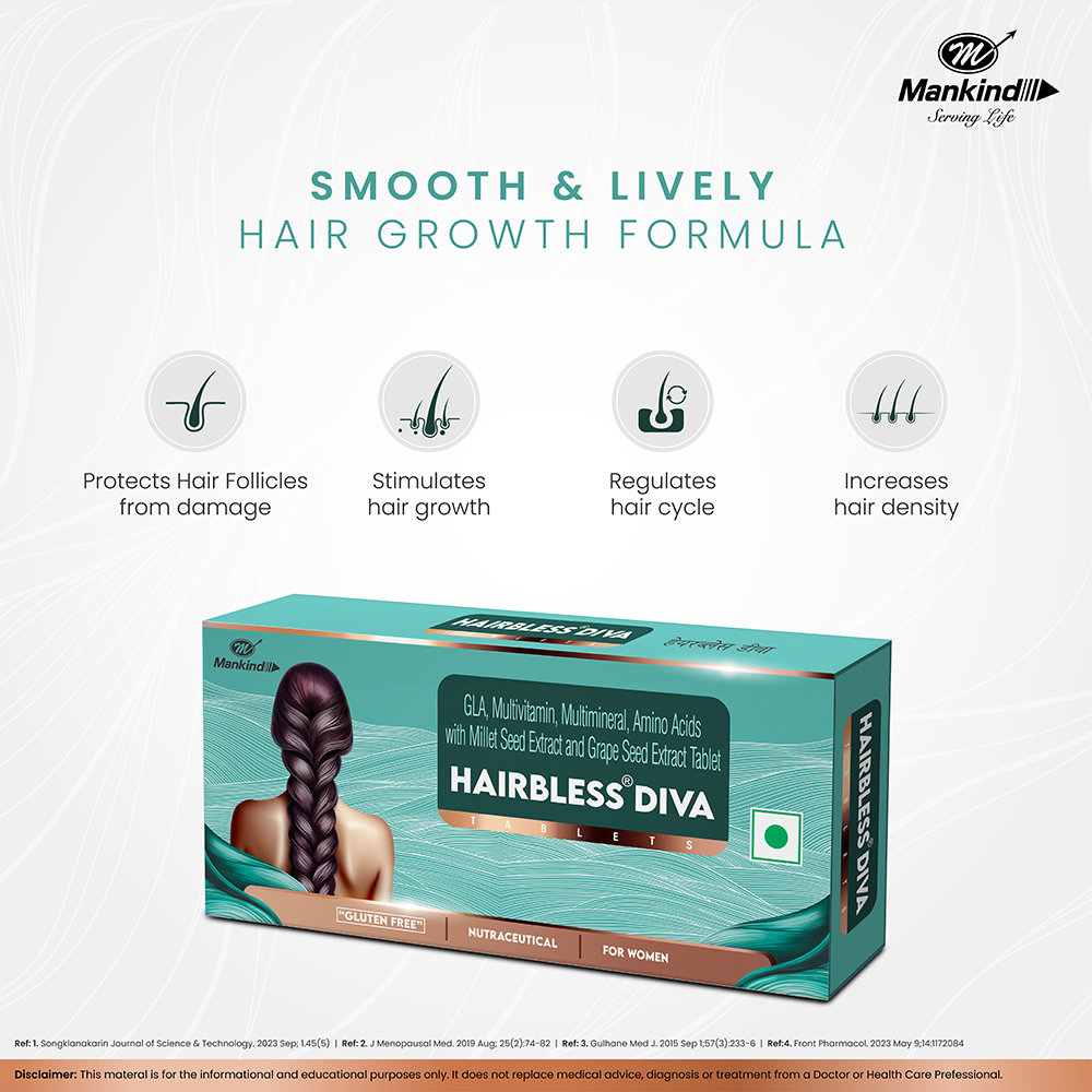 Buy Hairbless Diva Women Tablet 10's | 19 Minutes Delivery | Apollo ...
