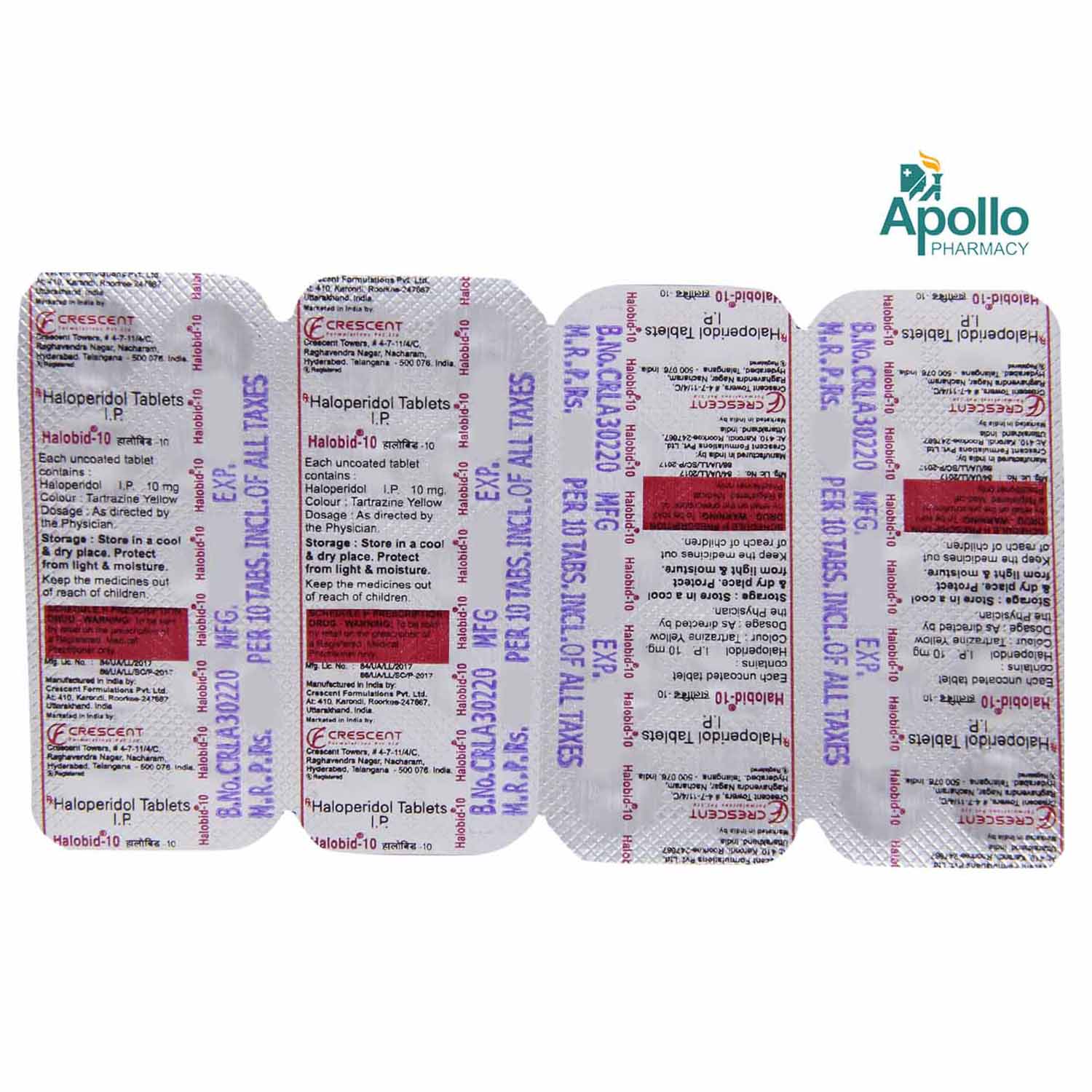Halobid 10 mg Tablet 10's Price, Uses, Side Effects, Composition ...