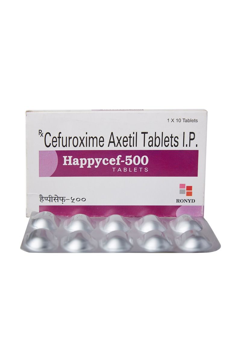 Happycef 500 Tablet | Uses, Side Effects, Price | Apollo Pharmacy