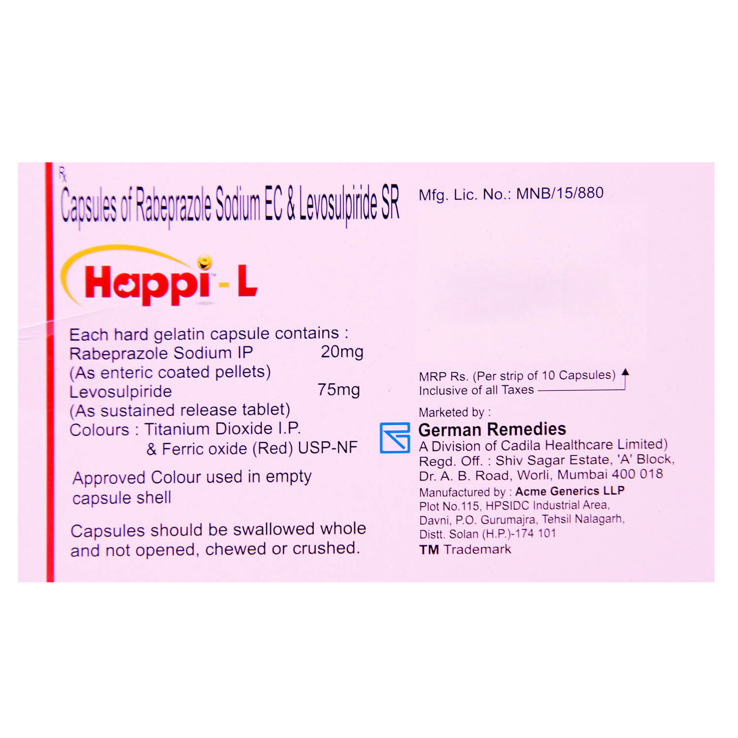 Happi L Capsule | Uses, Side Effects, Price | Apollo Pharmacy