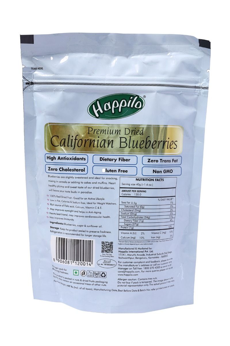 Happilo Premium Dried Californian Blueberries , 150 gm Price, Uses ...