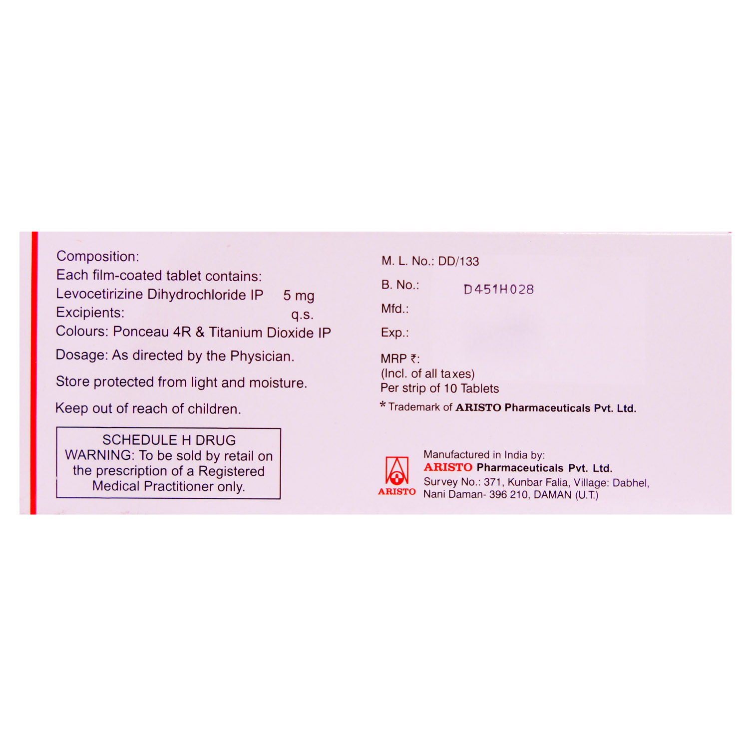 Hatric Tablet 10's Price, Uses, Side Effects, Composition - Apollo Pharmacy