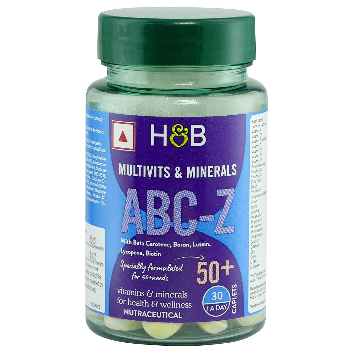 Buy Holland & Barrett ABC to Z 50+ Multivitamins & Minerals, 30 Caplets ...