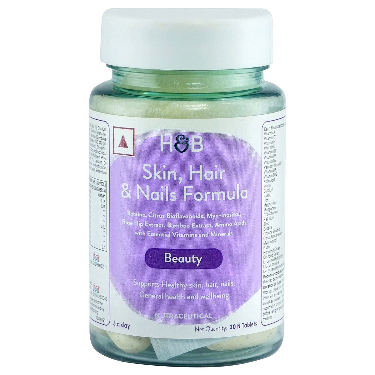 Buy Holland & Barrett Skin Hair & Nails Beauty Formula, 30 Tablets | 19 ...