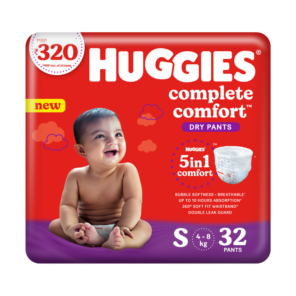 Huggies Complete Comfort Baby Dry Diaper Pants Small, 32 Count Price ...