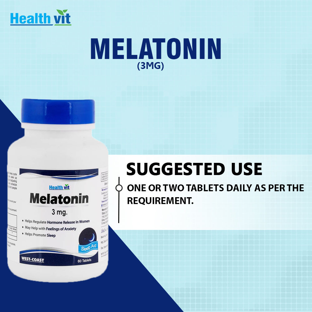 Healthvit Melatonin 3 mg, 60 Tablets Price, Uses, Side Effects ...