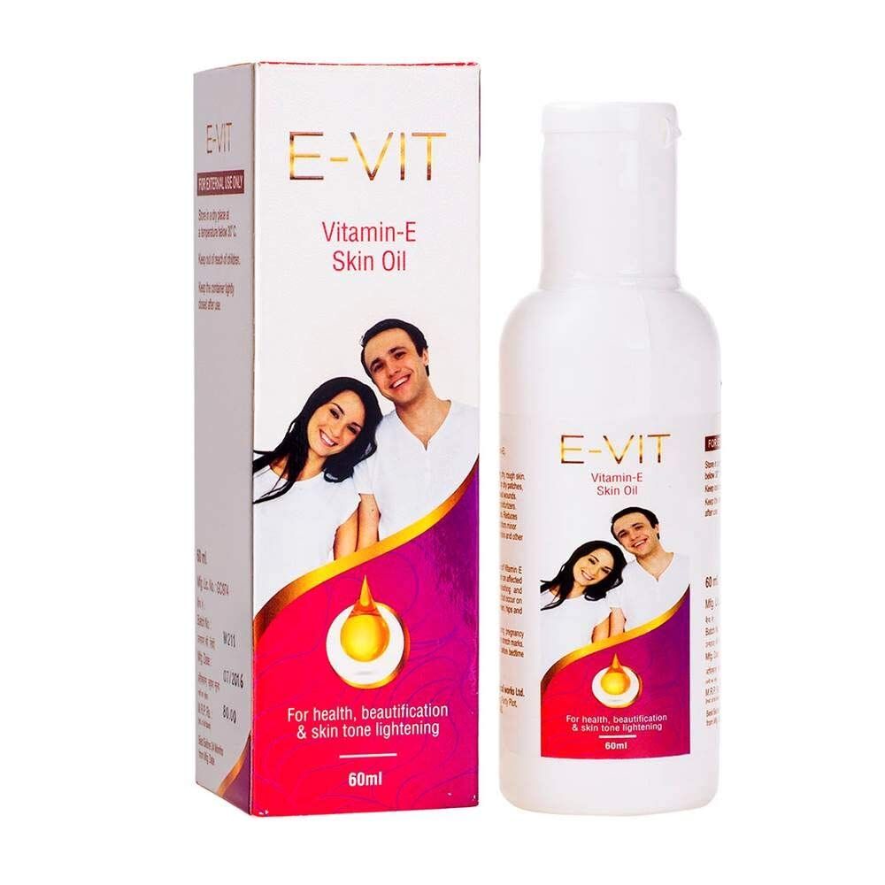 Healthvit E-Vit Vitamin-E Skin Oil, 60 ml Price, Uses, Side Effects ...