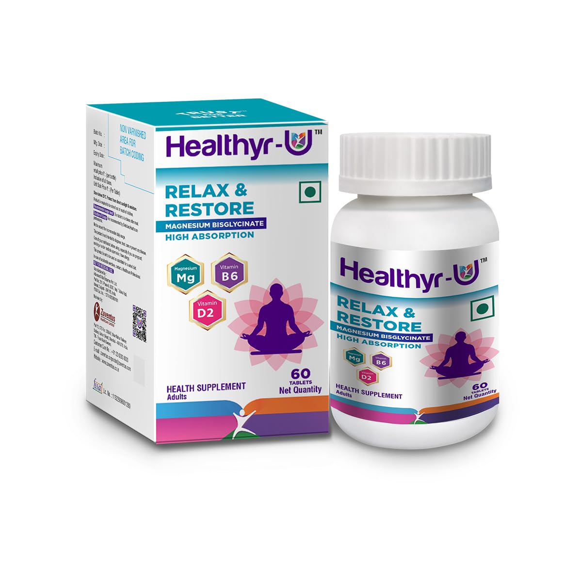 Buy Healthyr-U Relax & Restore, 60 Tablets | 19 Minutes Delivery ...