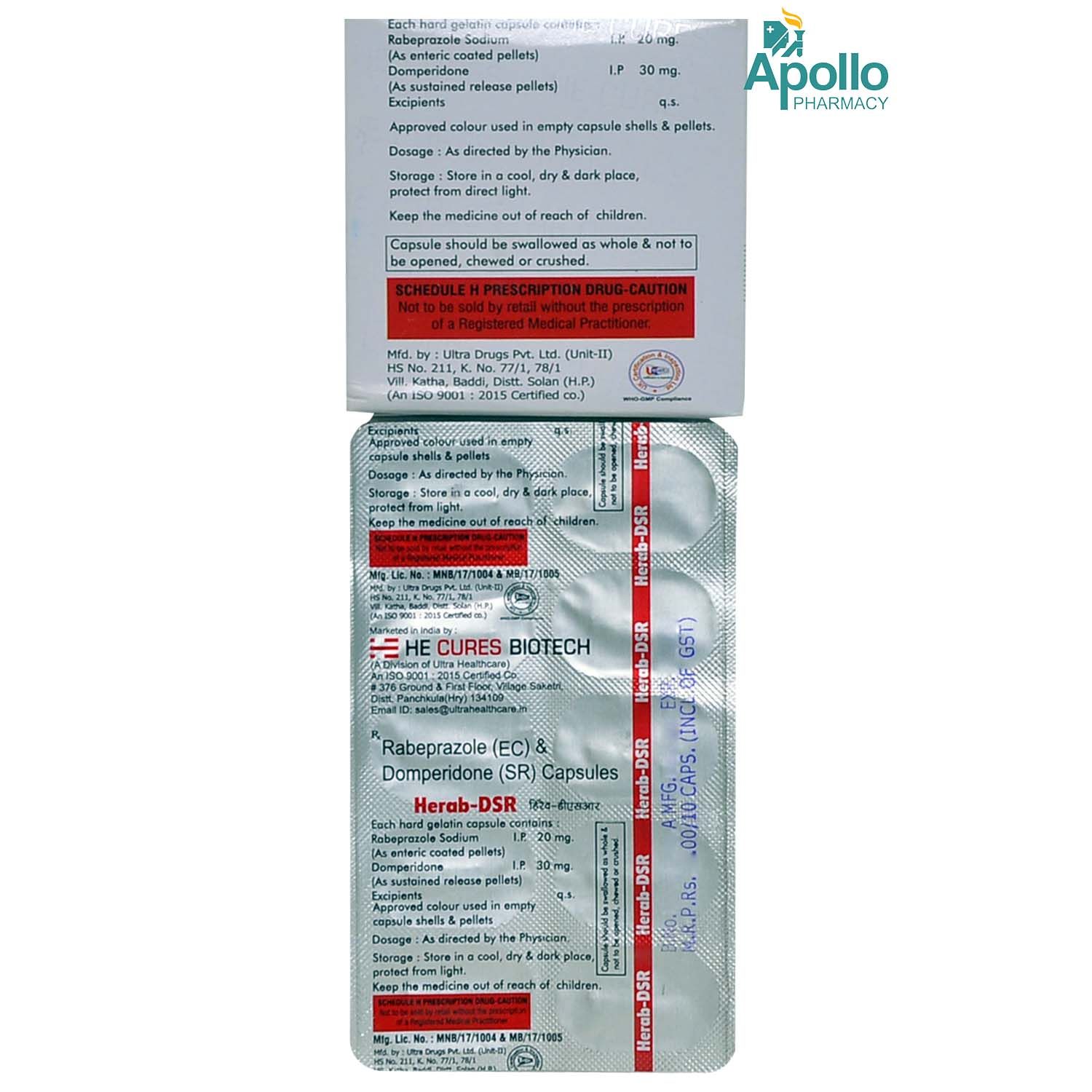 Herab-DSR Capsule 10's Price, Uses, Side Effects, Composition - Apollo ...