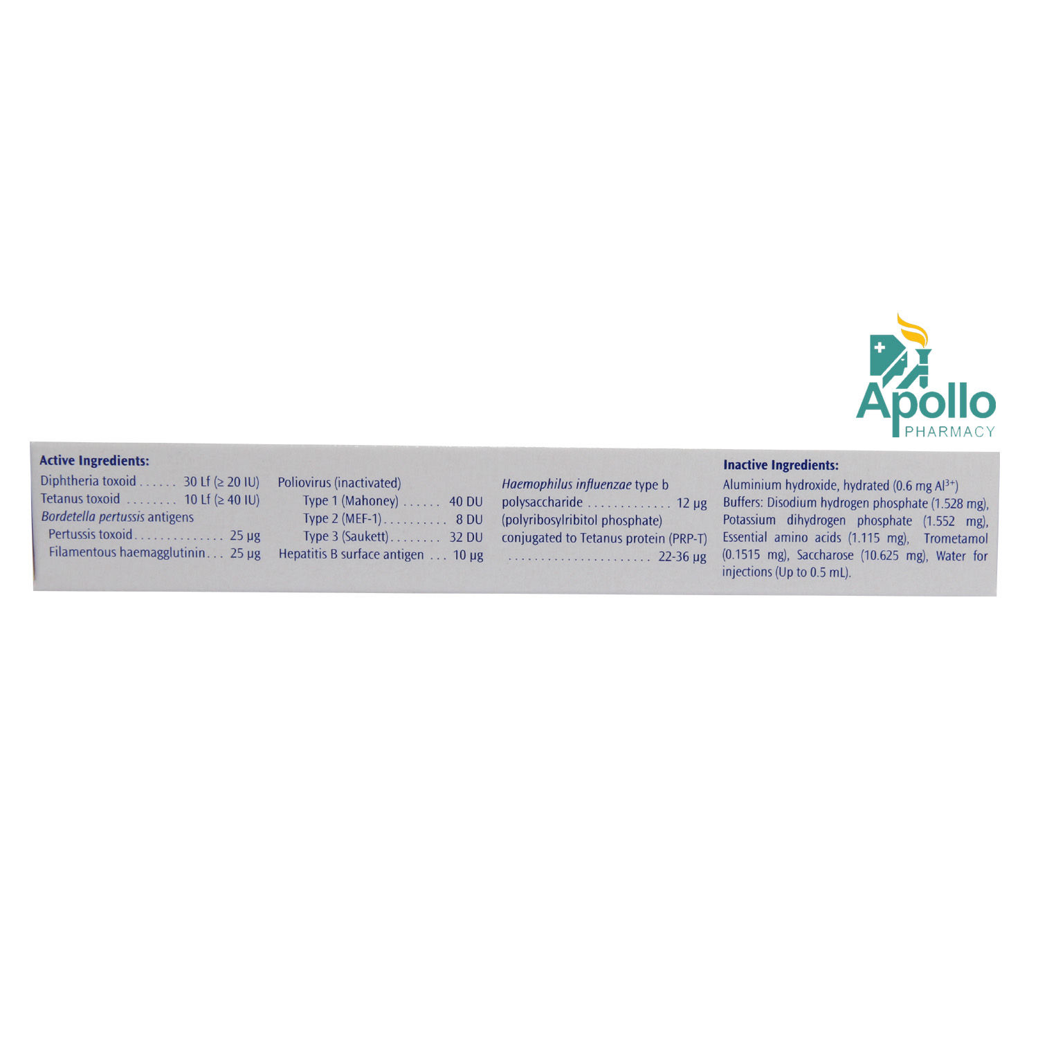 HEXAXIM INJECTION 0.5ML Price, Uses, Side Effects, Composition - Apollo ...