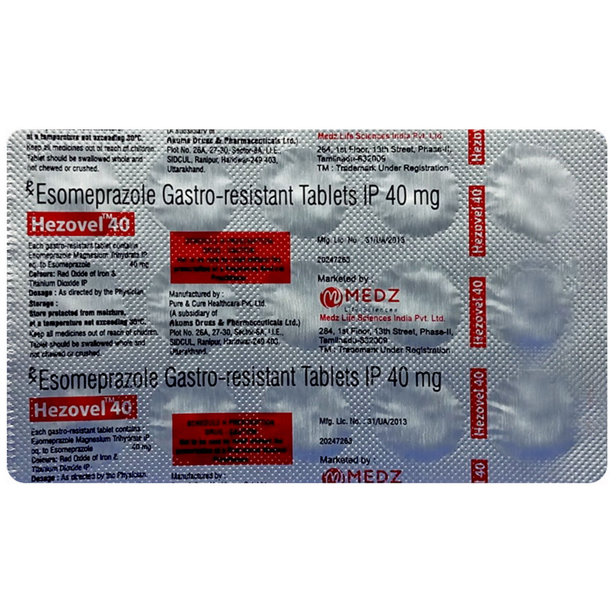 Hezovel 40 Tablet 15's | Uses, Side Effects, Price | Apollo Pharmacy