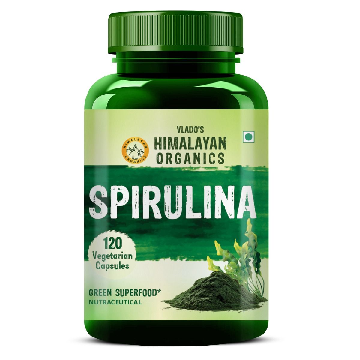 Buy Vlado's Himalayan Organics Spirulina, 120 Capsules | 19 Minutes ...