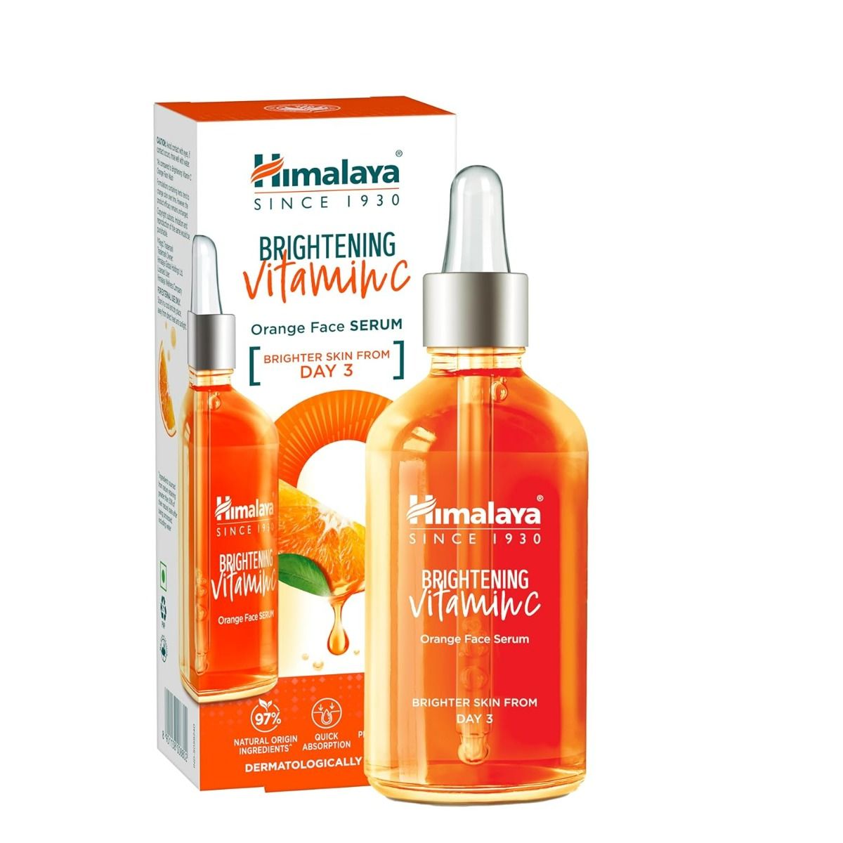 Buy Himalaya Brightening Vitamin C Orange Face Serum, 30 ml | 19 ...