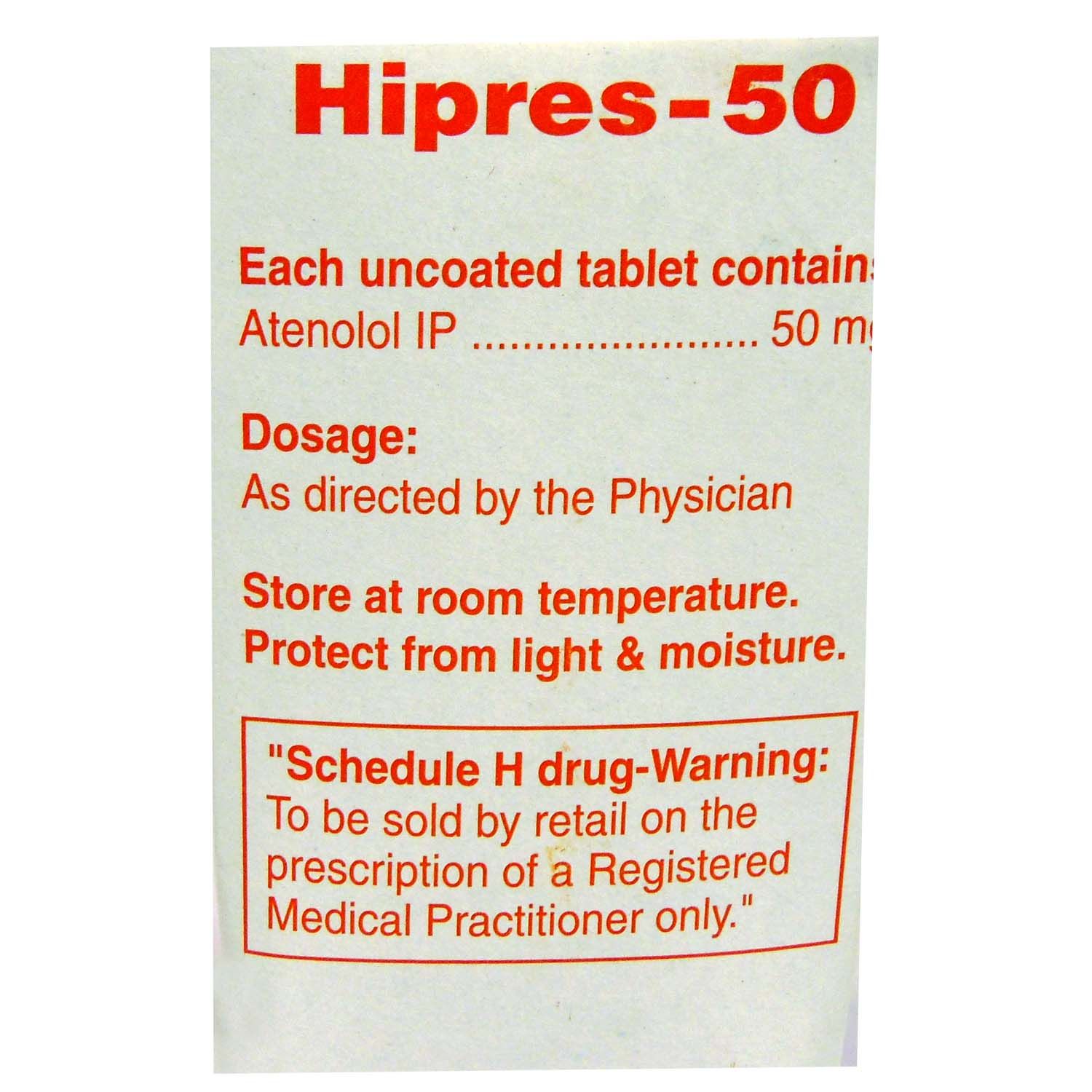 Hipres 50 Tablet 14's Price, Uses, Side Effects, Composition - Apollo ...