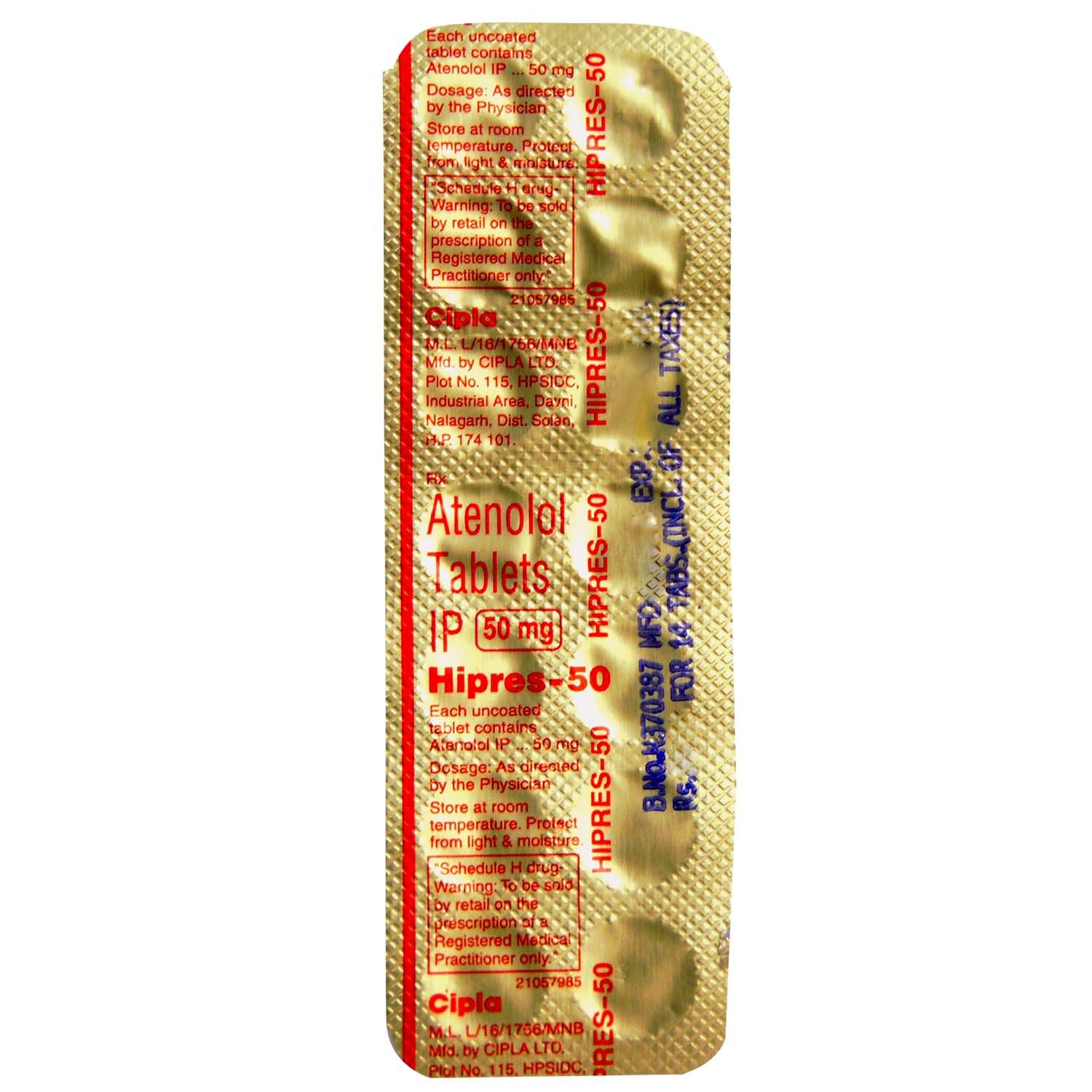 Hipres 50 Tablet 14's Price, Uses, Side Effects, Composition - Apollo ...