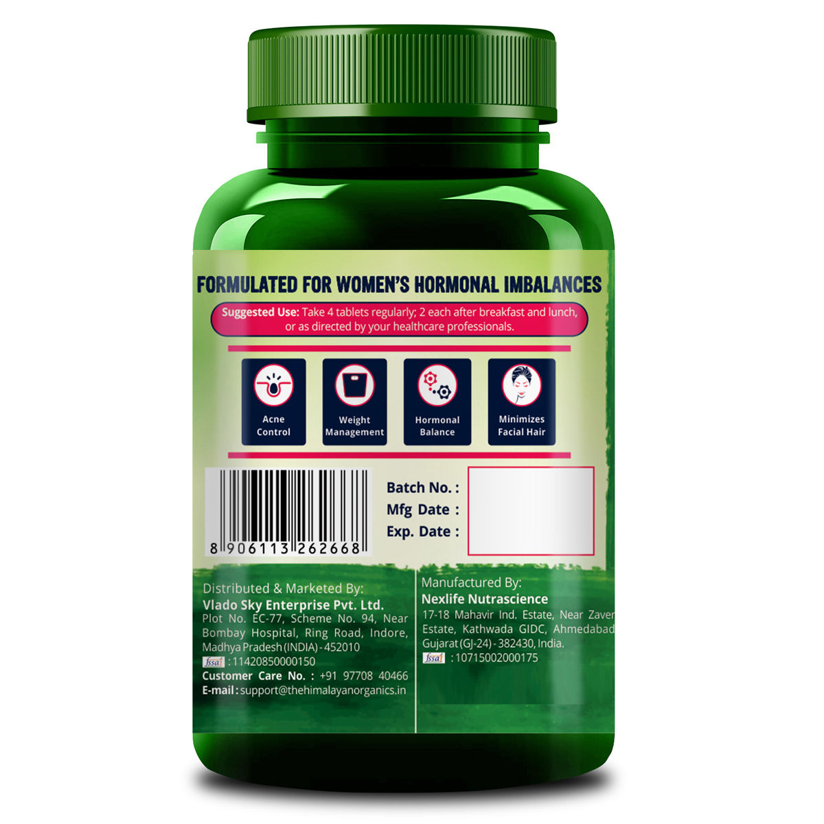 Buy Vlado's Himalayan Organics PCOS Supplement, 60 Tablets | 19 Minutes ...