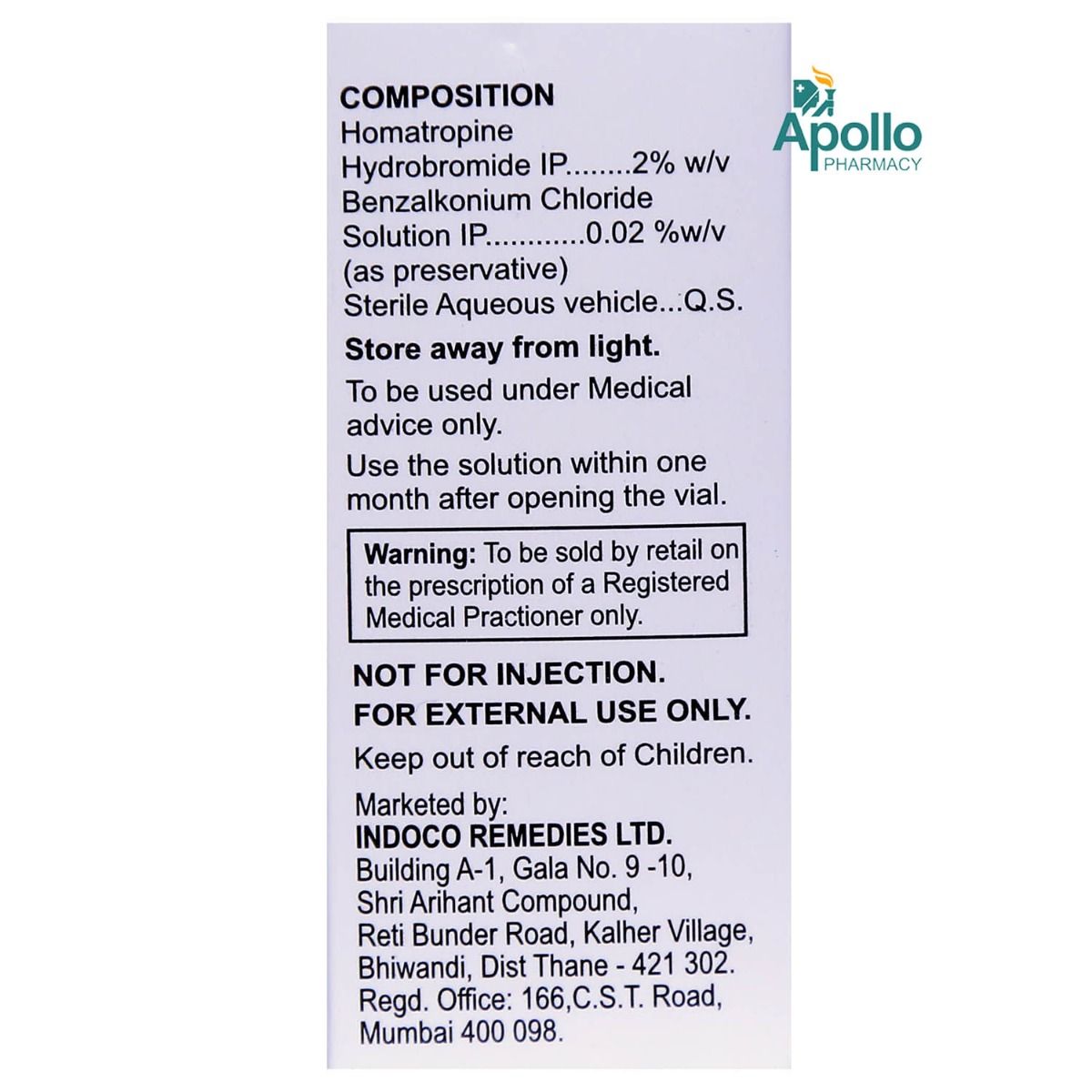 Homide Eye Drops 5 ml Price, Uses, Side Effects, Composition - Apollo ...