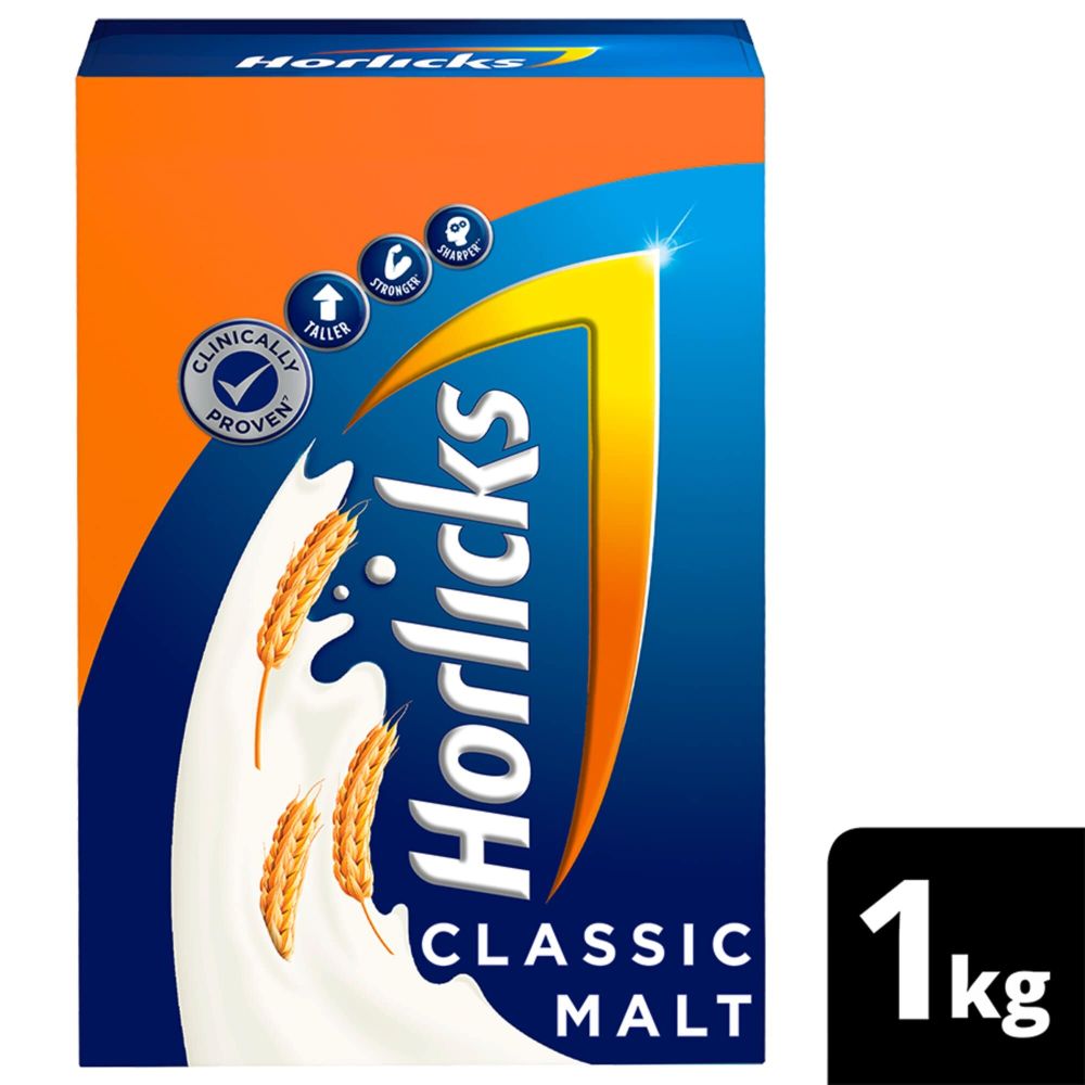Horlicks Classic Malt Flavour Nutrition Drink Powder, 1 kg Refill Pack ...