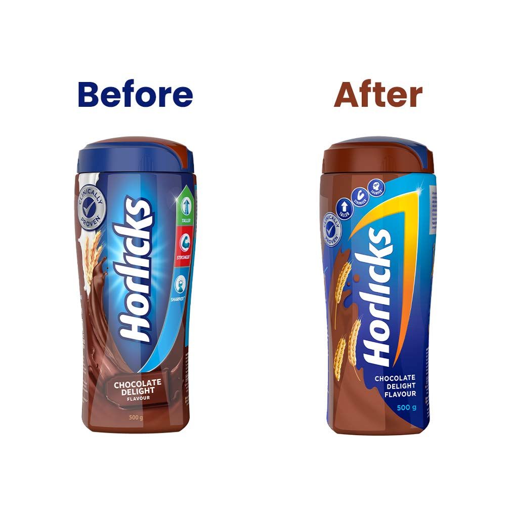 Horlicks Chocolate Delight Flavour Nutrition Drink Powder, 500 gm Jar ...