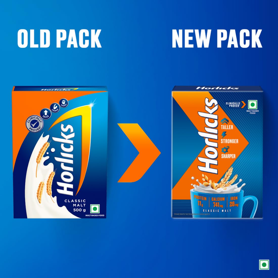 Buy Horlicks Classic Malt Flavour Nutrition Drink Powder 500 gm Refill ...