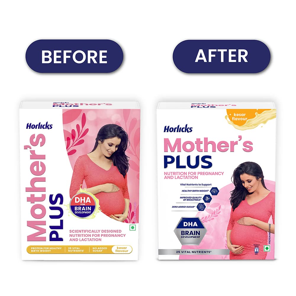 Buy Horlicks Mother's Plus Kesar Flavour Nutrition Powder 400 gm Refill ...