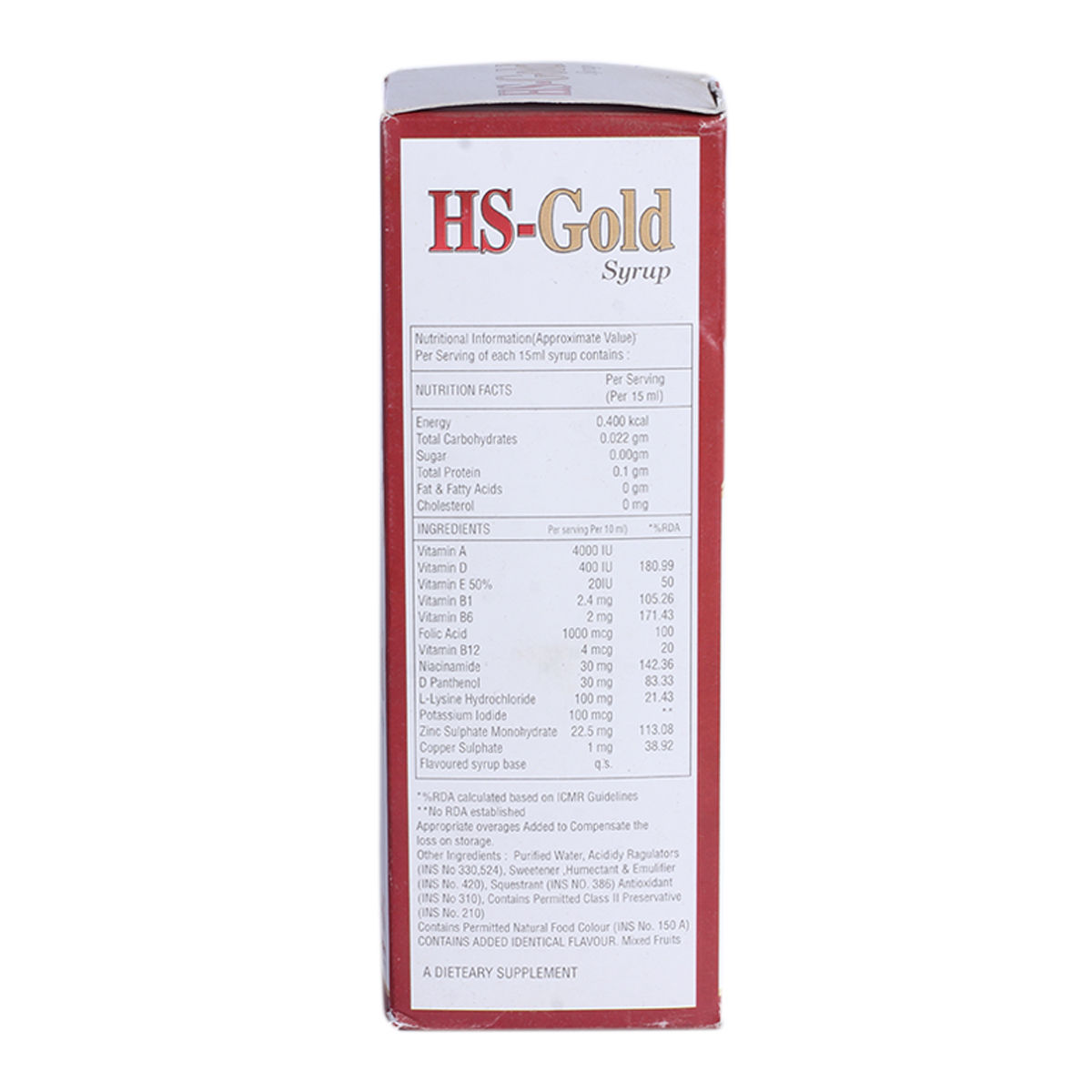 Hs-Gold Syrup 200 ml Price, Uses, Side Effects, Composition - Apollo ...