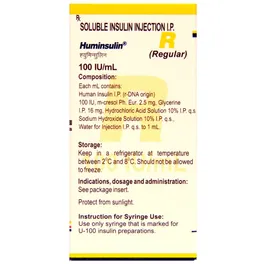 Huminsulin R 100IU/ml Solution for Injection | Uses, Side Effects ...