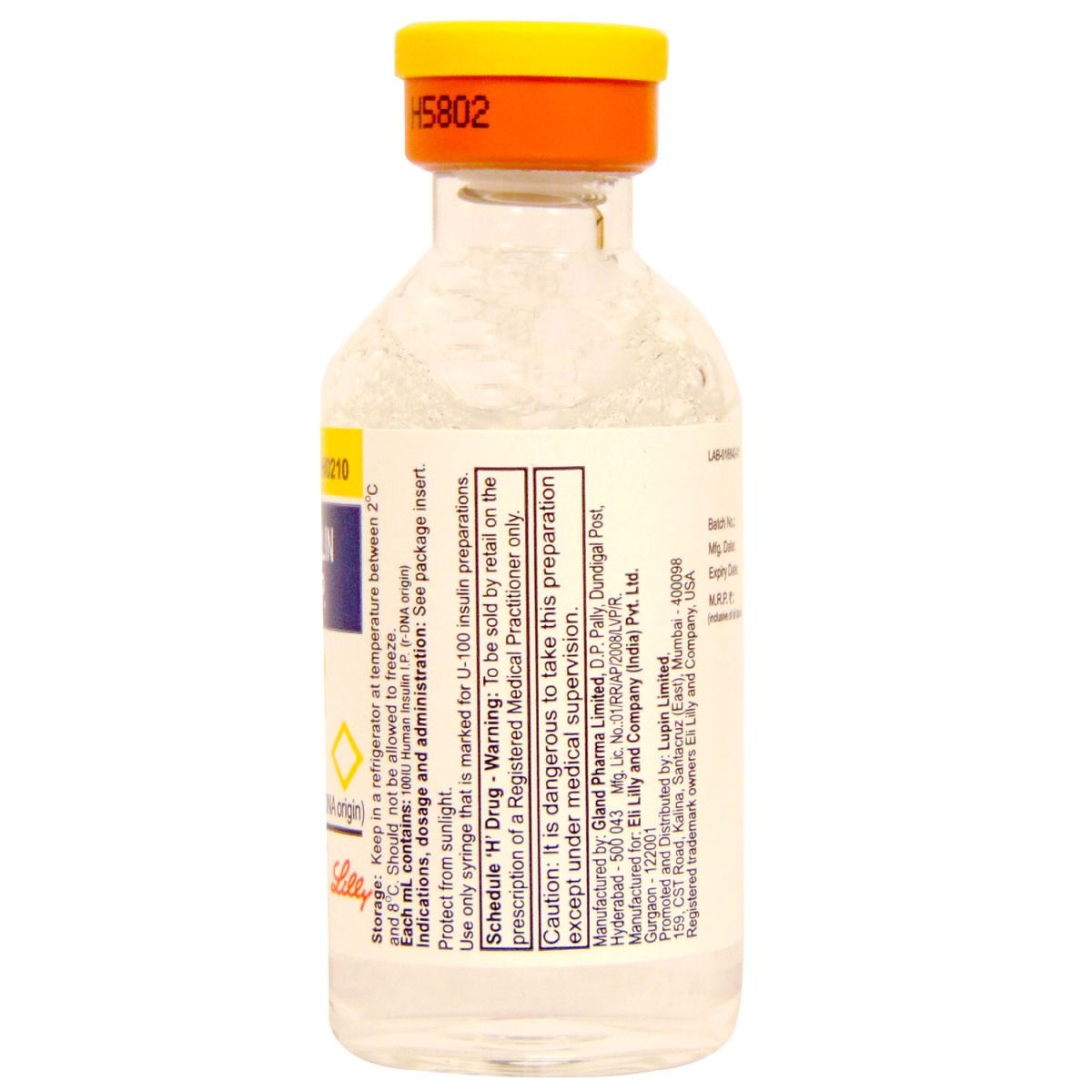 Huminsulin R 100IU/ml Solution for Injection | Uses, Side Effects, Price | Apollo Pharmacy