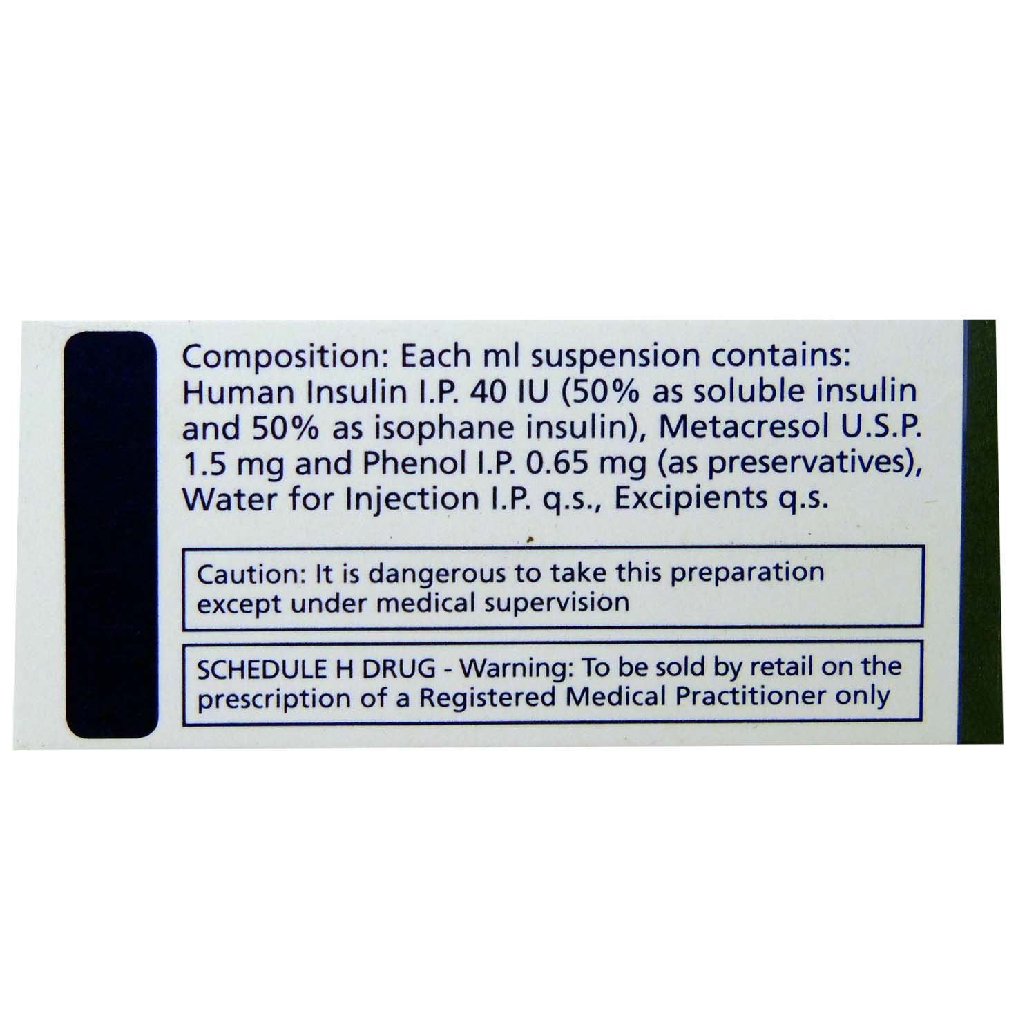 Human Mixtard 50 40IU/ml Injection | Uses, Side Effects, Price | Apollo ...
