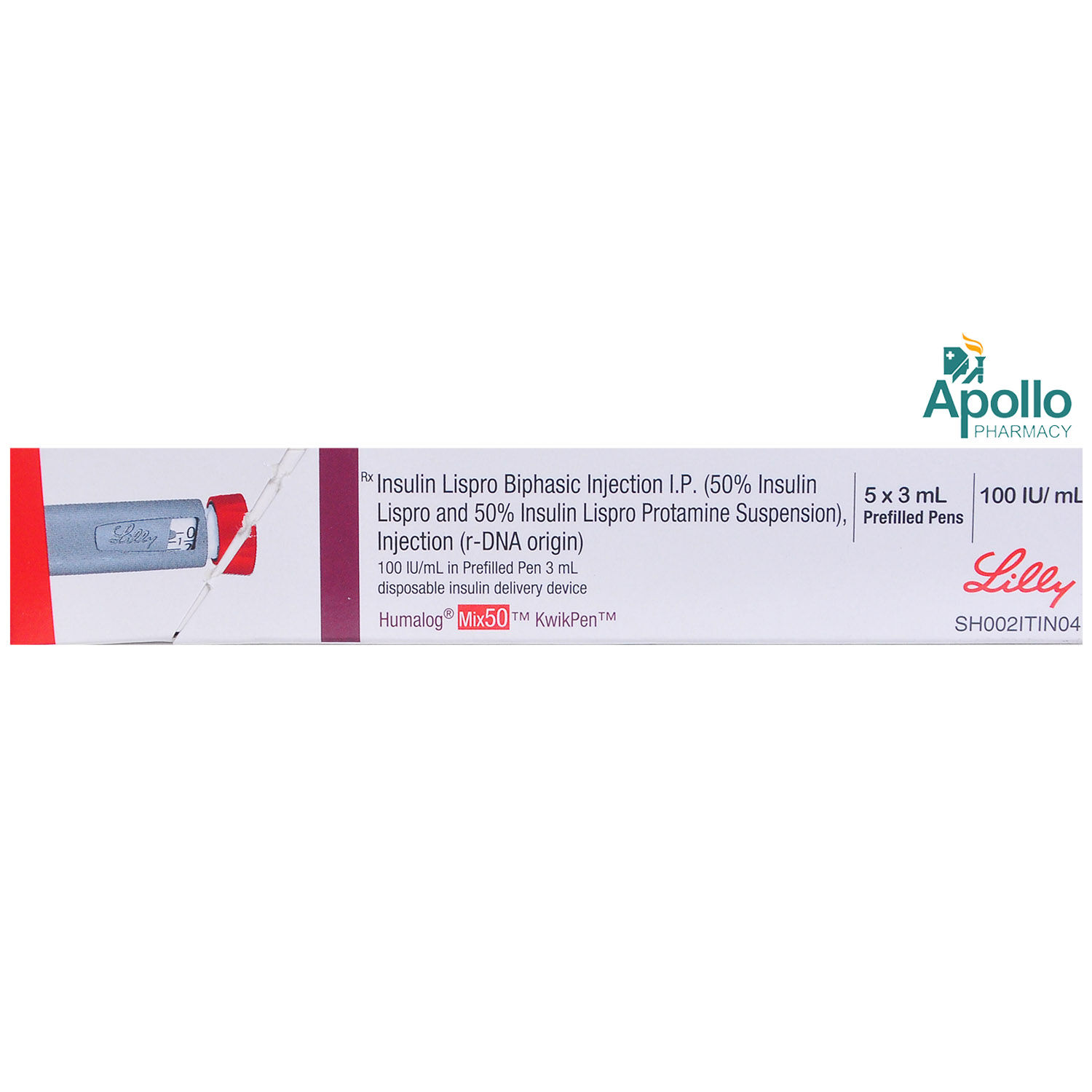 Humalog Mix 50 Kwikpen 100IU/ml Price, Uses, Side Effects, Composition - Apollo Pharmacy